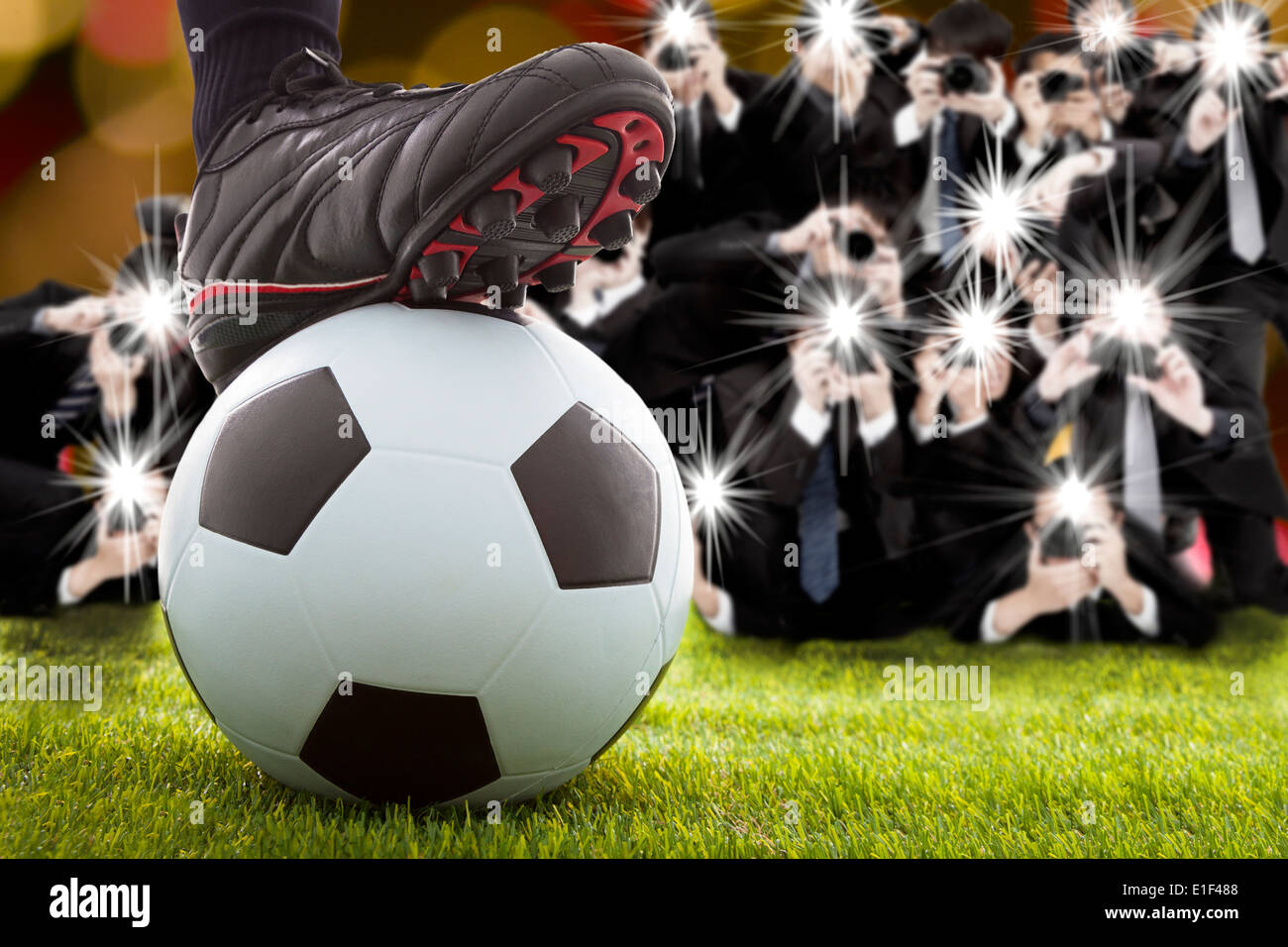 Soccer football player standing feet hi-res stock photography and ...