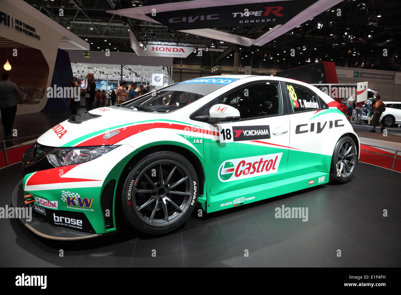 Honda Civic WTCC 2014 Racing Car at the AMI - Auto Mobile International ...