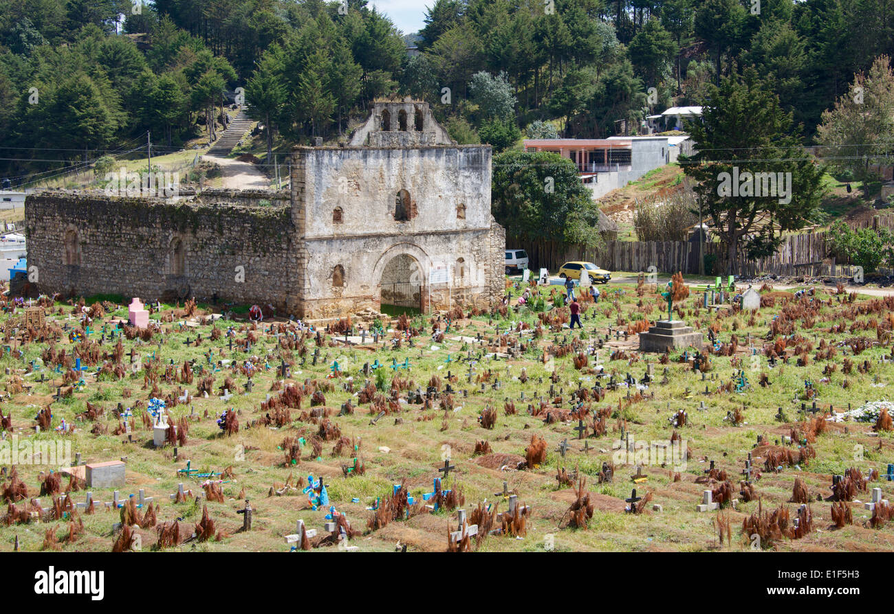 Village graveyard San Juan Chamula Chiapas Mexico Stock Photo - Alamy