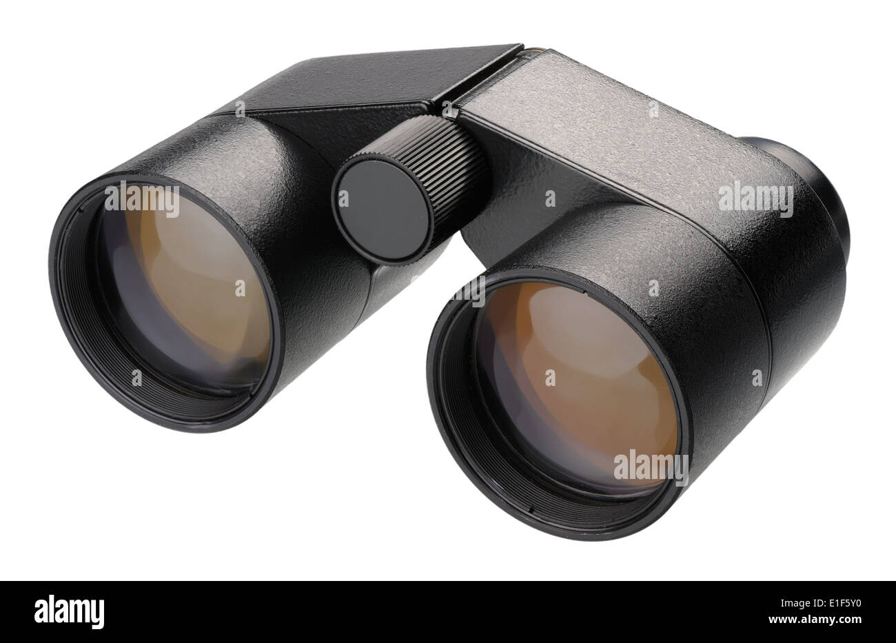 Black binoculars, side view, isolated on white background Stock Photo ...