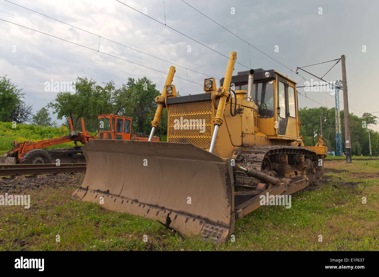 Railway bulldozer hi-res stock photography and images - Alamy