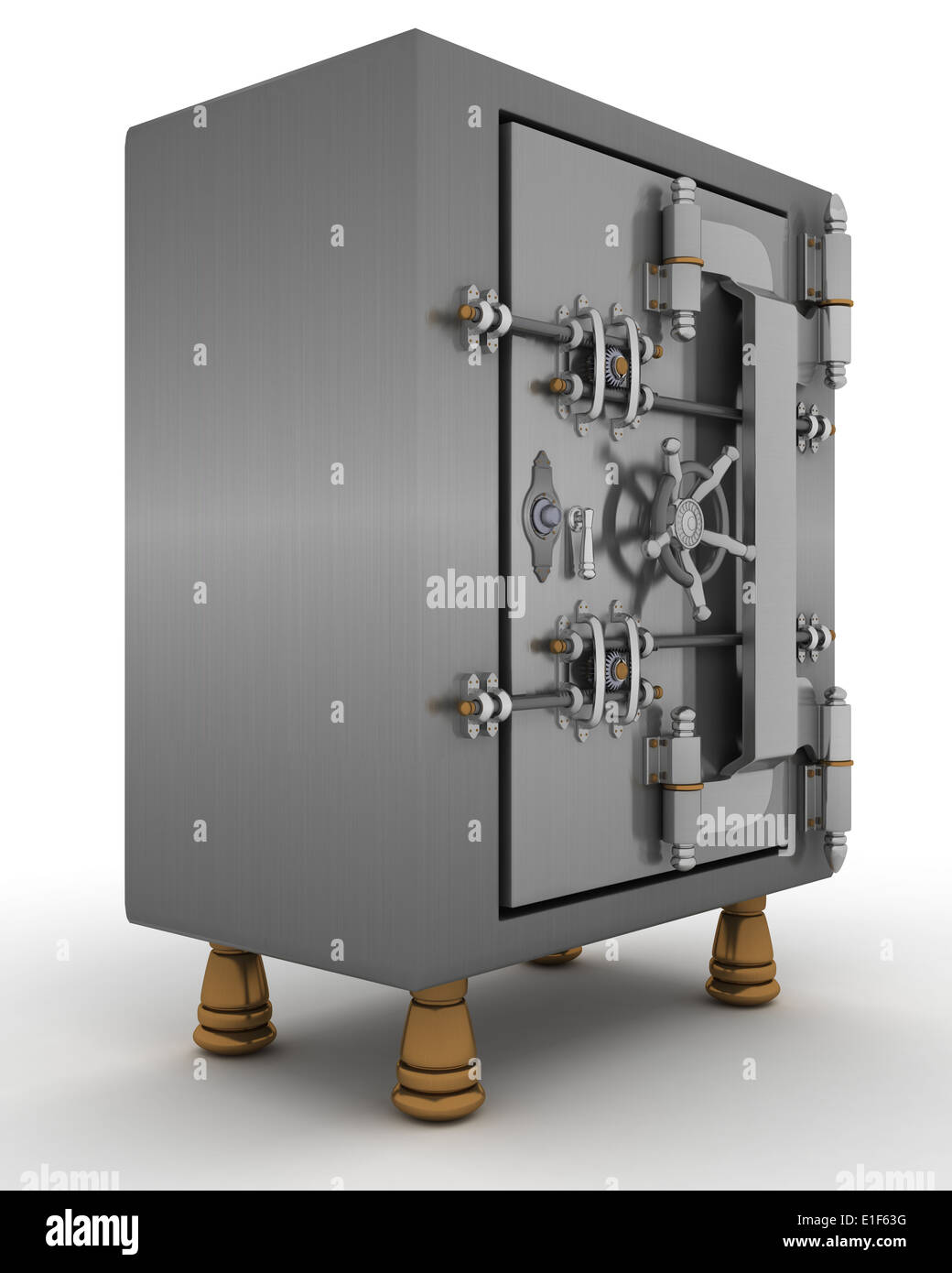 3D Render of a bank vault safe Stock Photo - Alamy