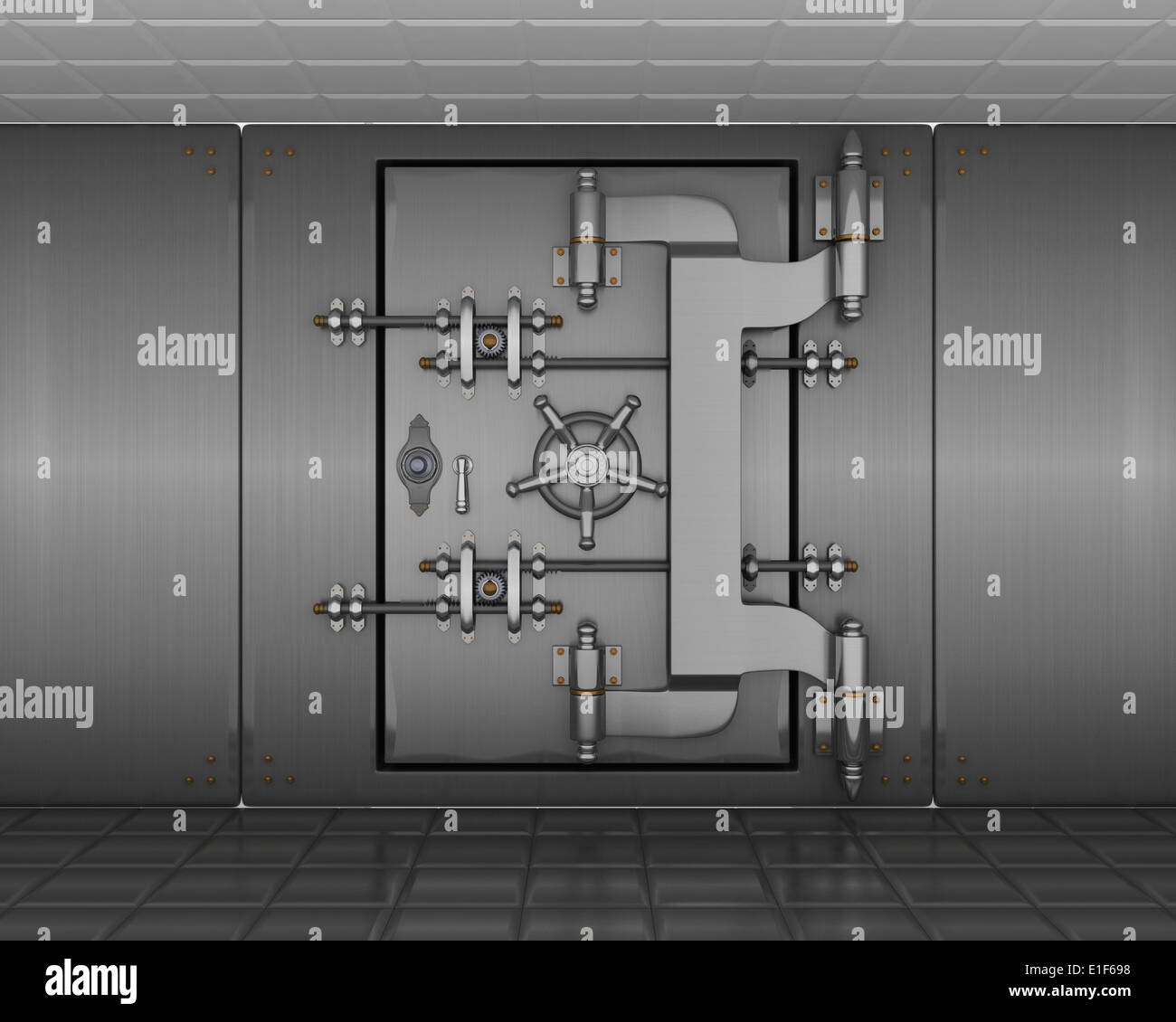 3D Render of a bank vault safe Stock Photo - Alamy