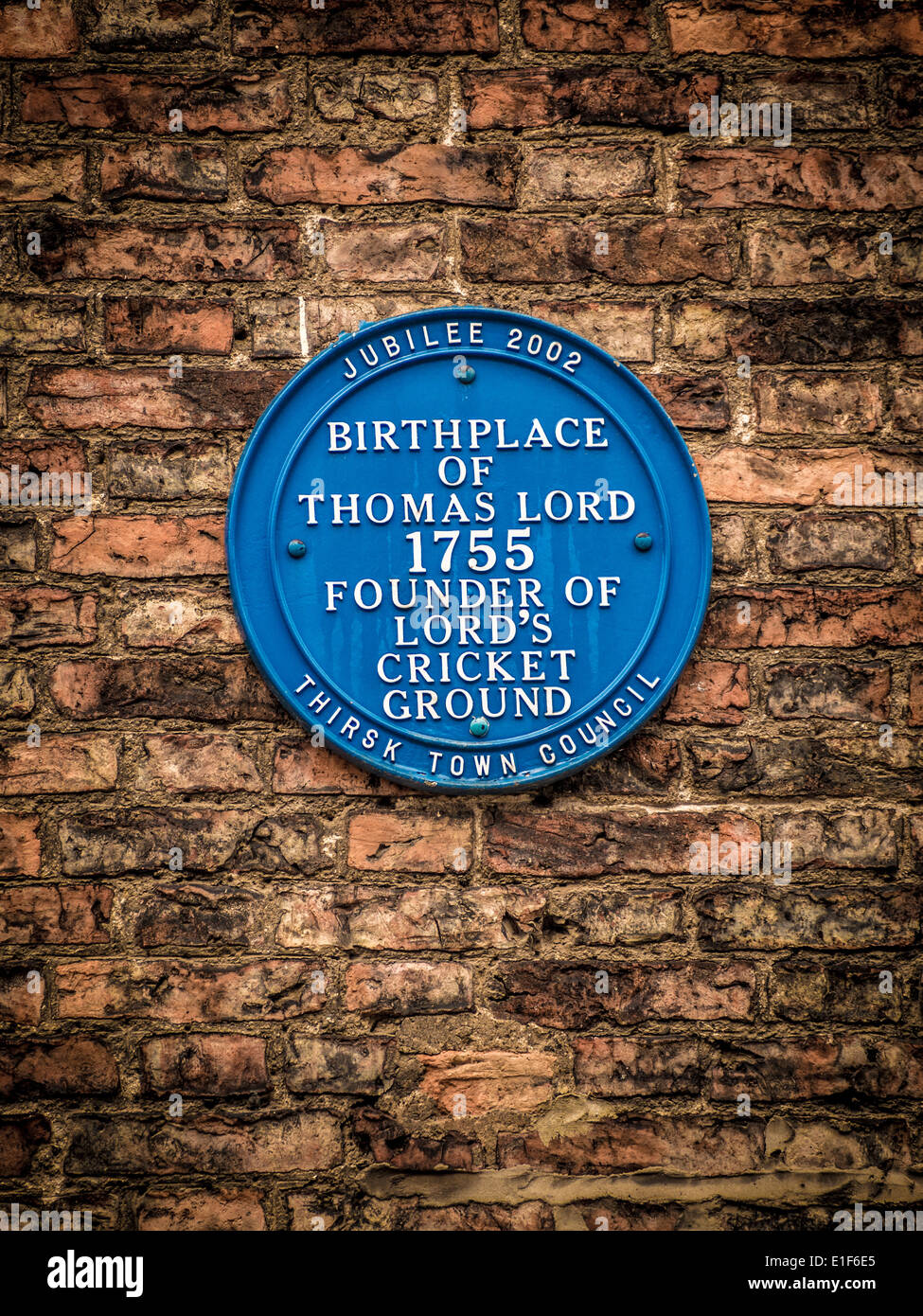 Thomas lord was founder of lords cricket ground hi-res stock ...