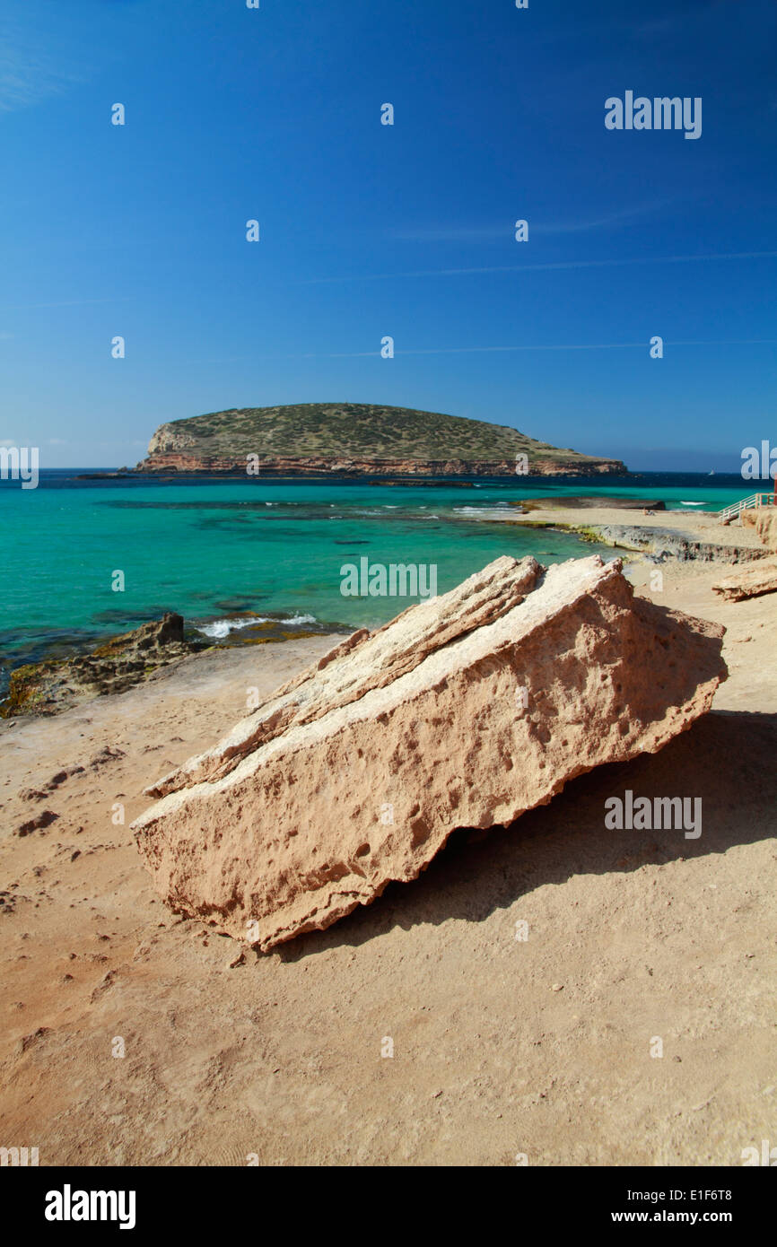 General view of Cala Conta beach Stock Photo - Alamy