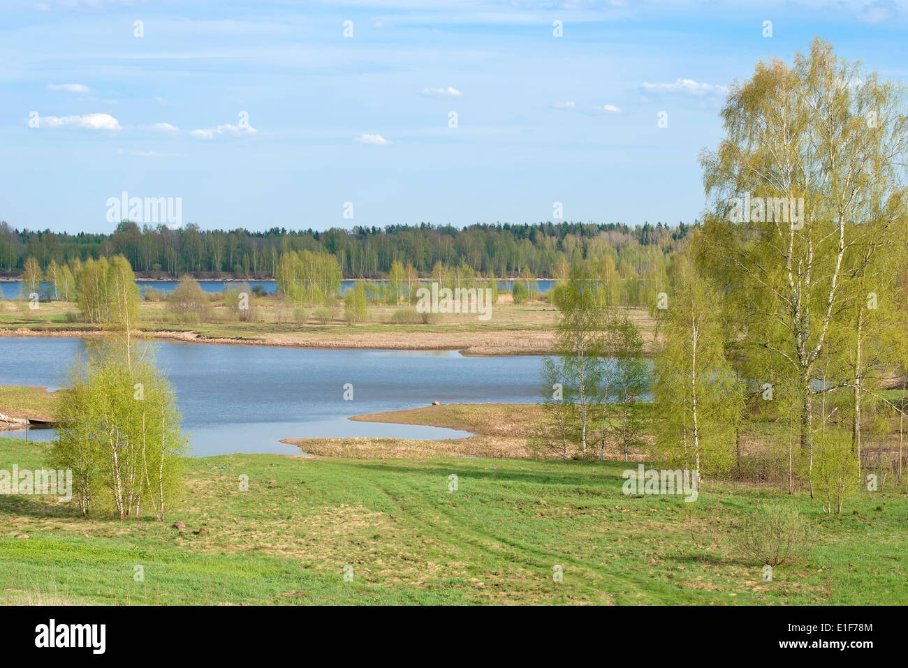 River landscape photographed from above Stock Photo - Alamy