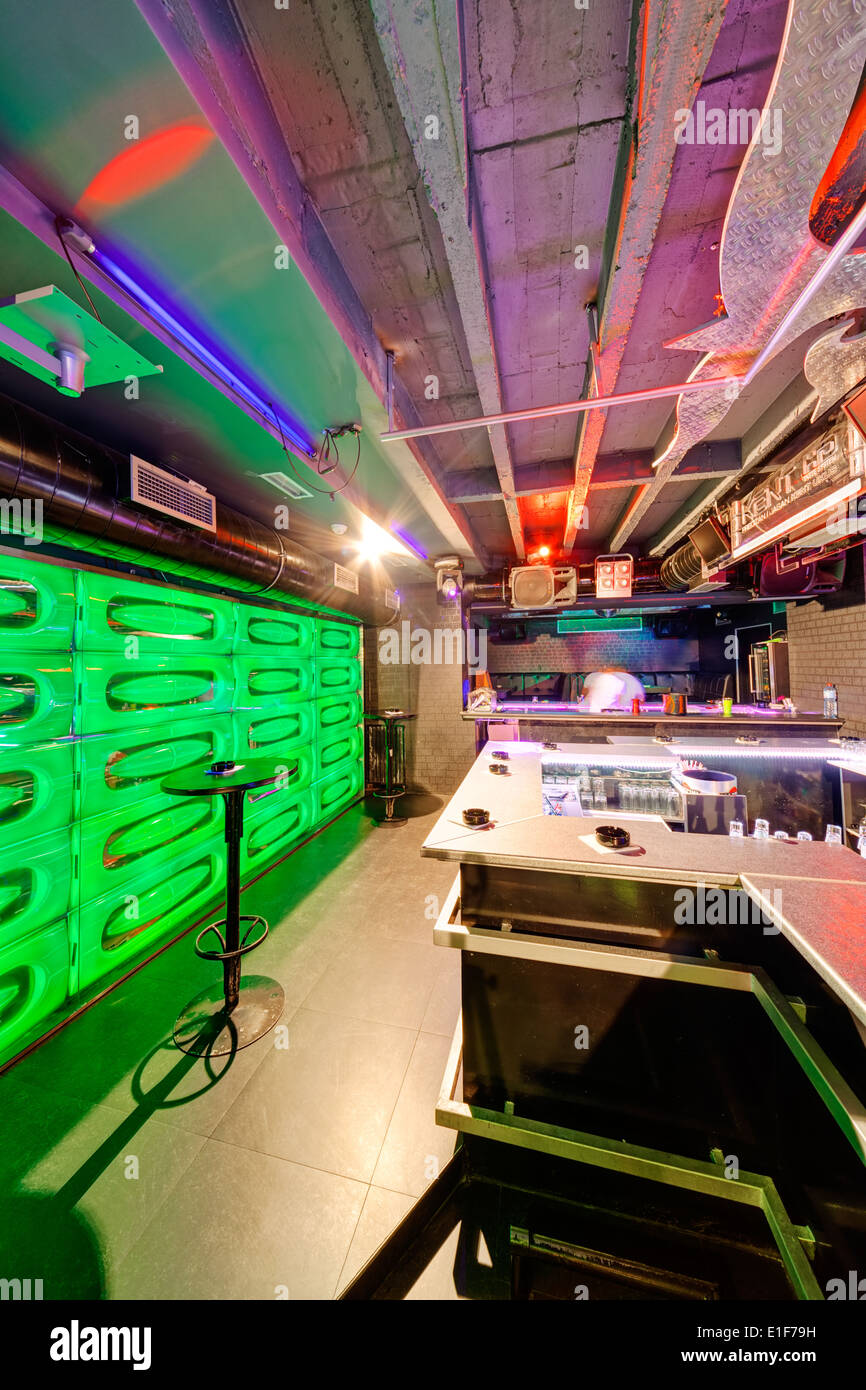 interior of night club with vivid colors Stock Photo - Alamy