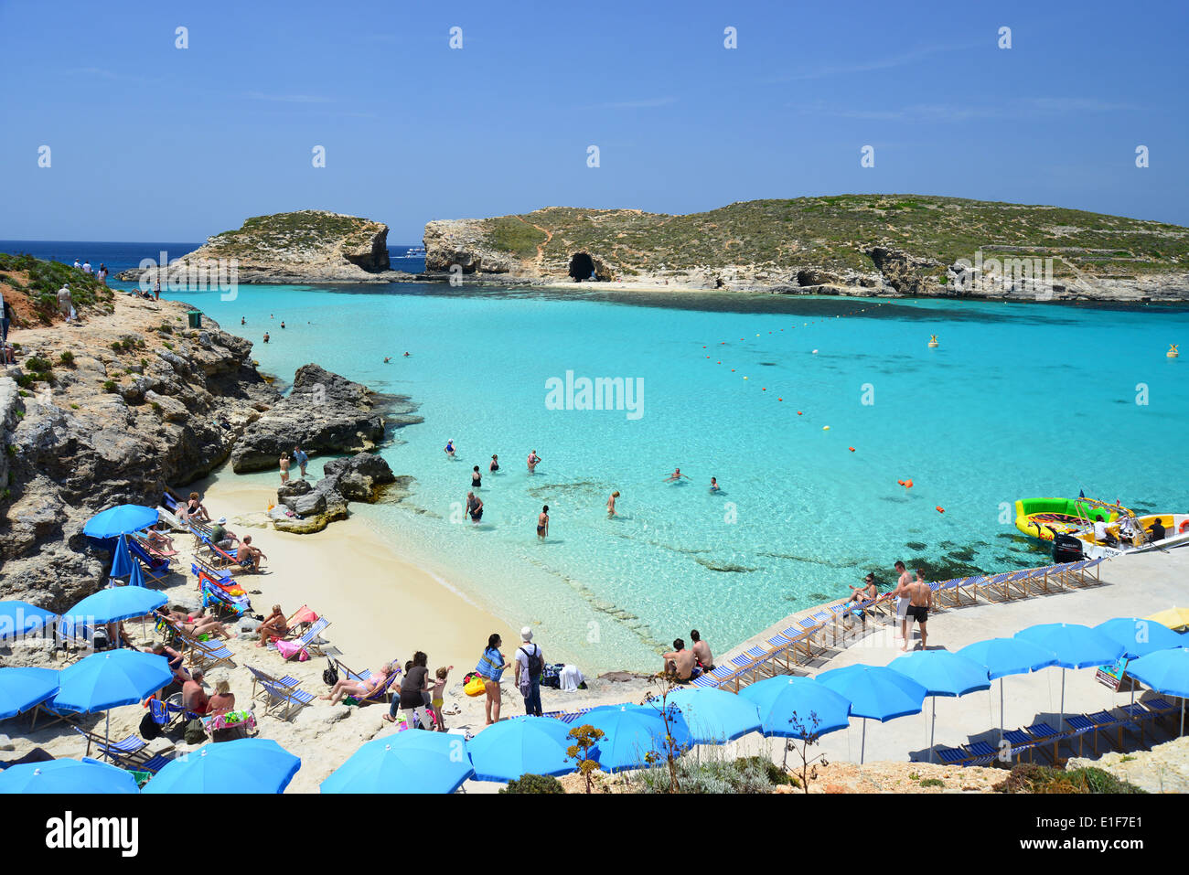 The Blue Lagoon, Comino (Kemmuna), Gozo and Comino District, Gozo Stock ...