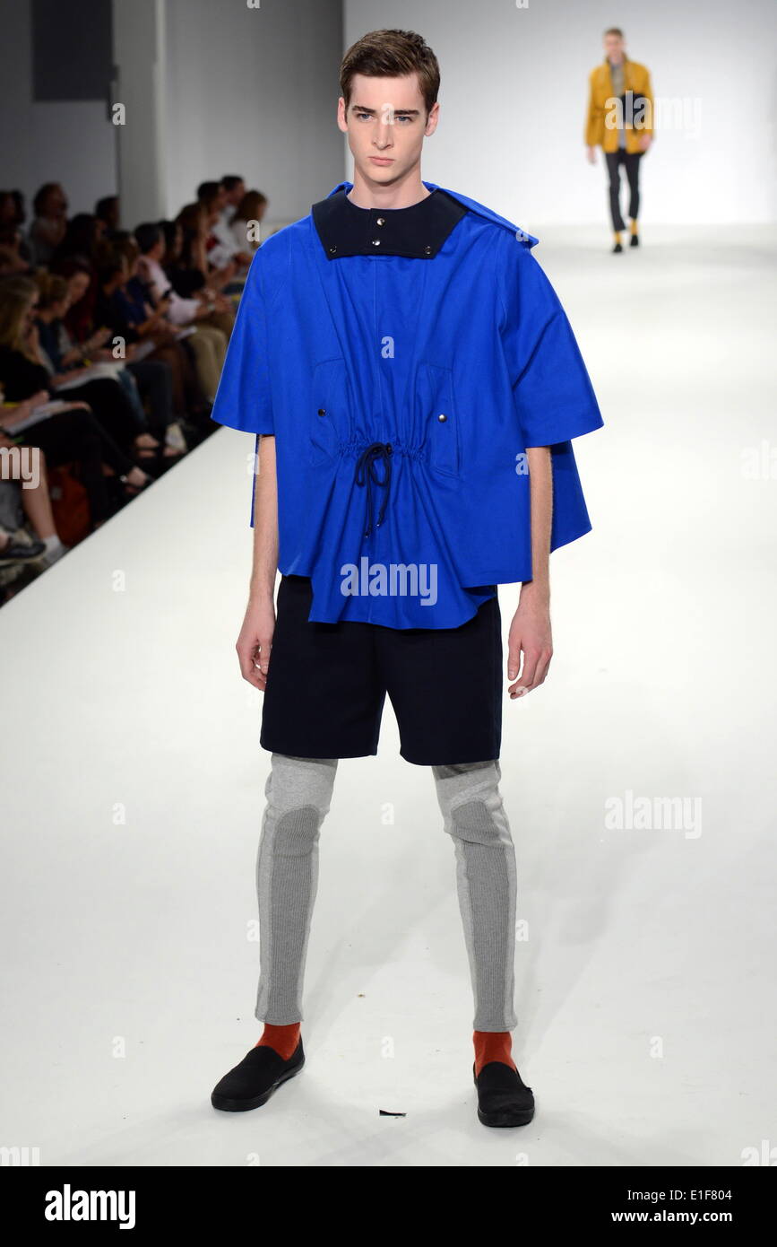 London, UK. 2nd June 2014. Model wearing a Kim Louise Sutcliffe ...