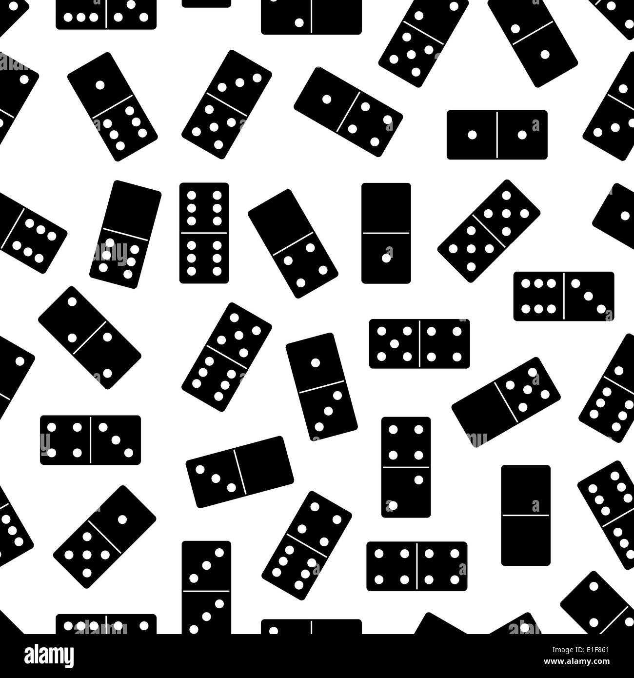 Seamless domino background isolated on white Stock Photo - Alamy