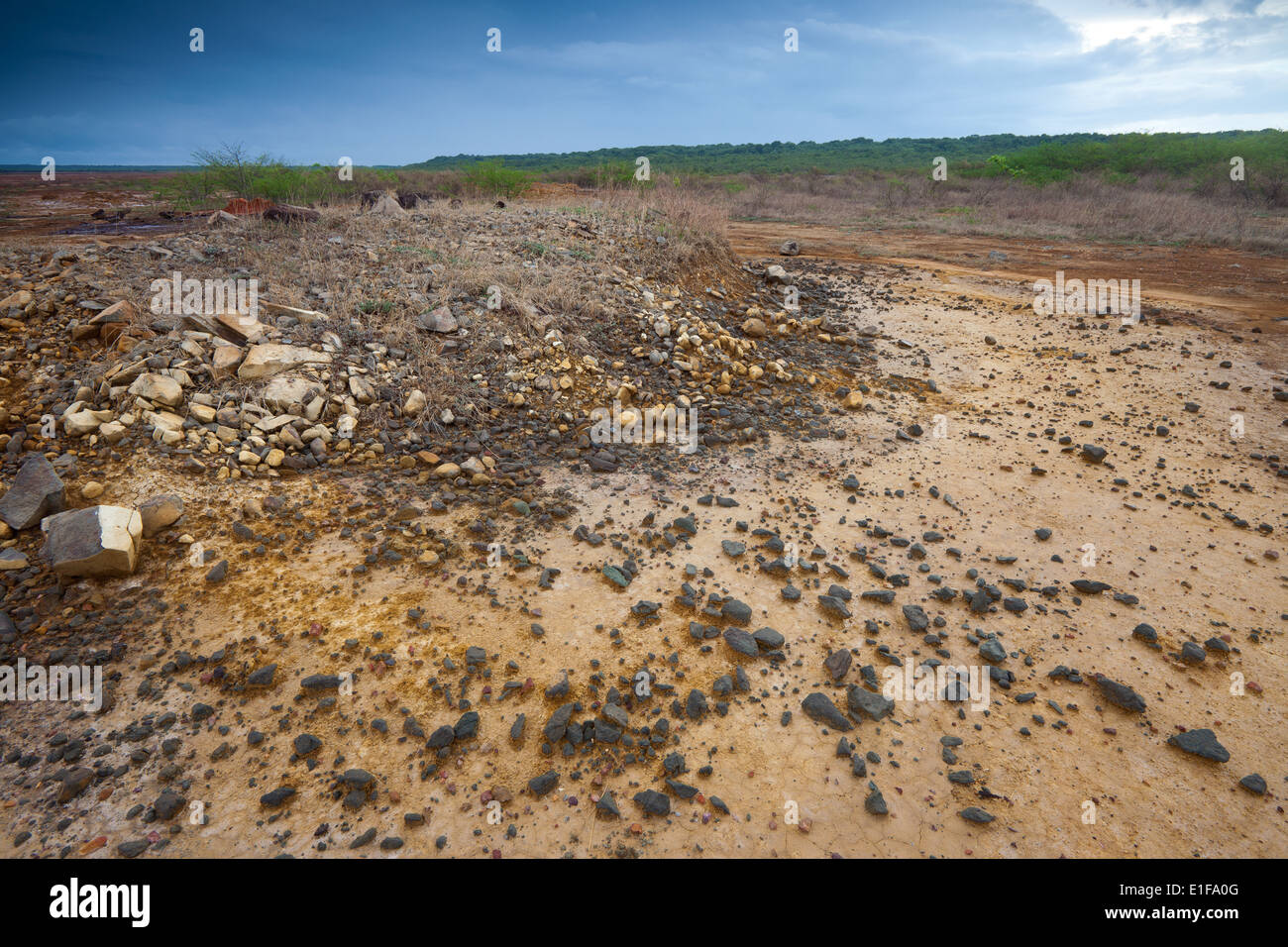 Eroded landscape in Sarigua national park (desert) in the Herrera ...