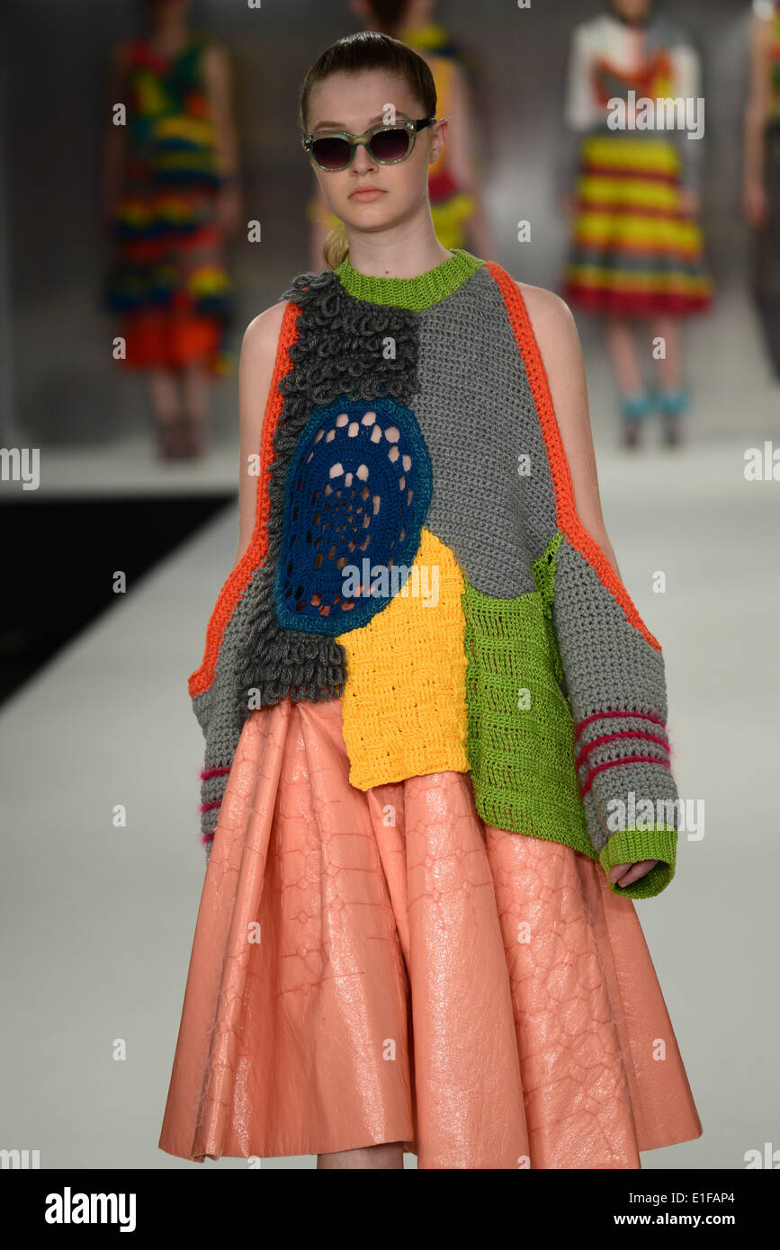 London, UK. 2nd June 2014. Model wearing a Beth Sharman designed dress ...