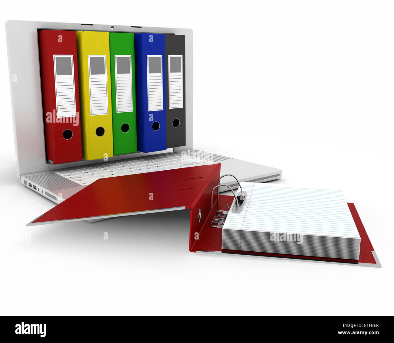 3D render of a computer digital filing and storage Stock Photo - Alamy