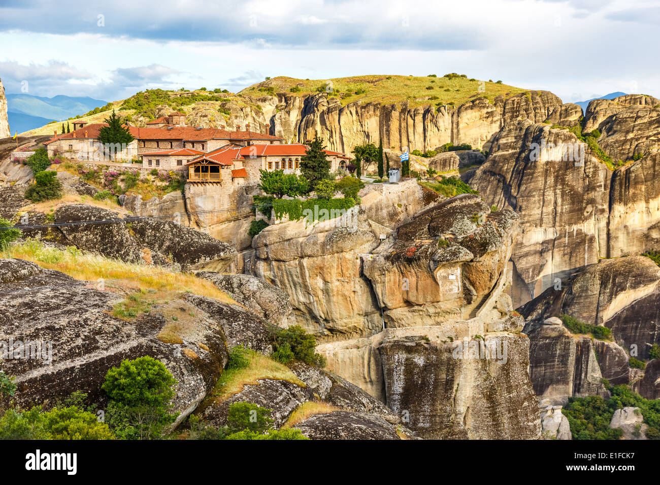 Holy Trinity Monastery in Meteora rocks, meaning "suspended into air ...