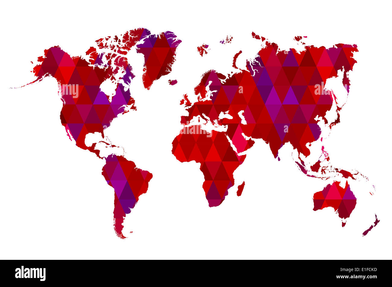 Purple Mosaic Tiles World Map Vector Illustration Abstract Stock Photo ...