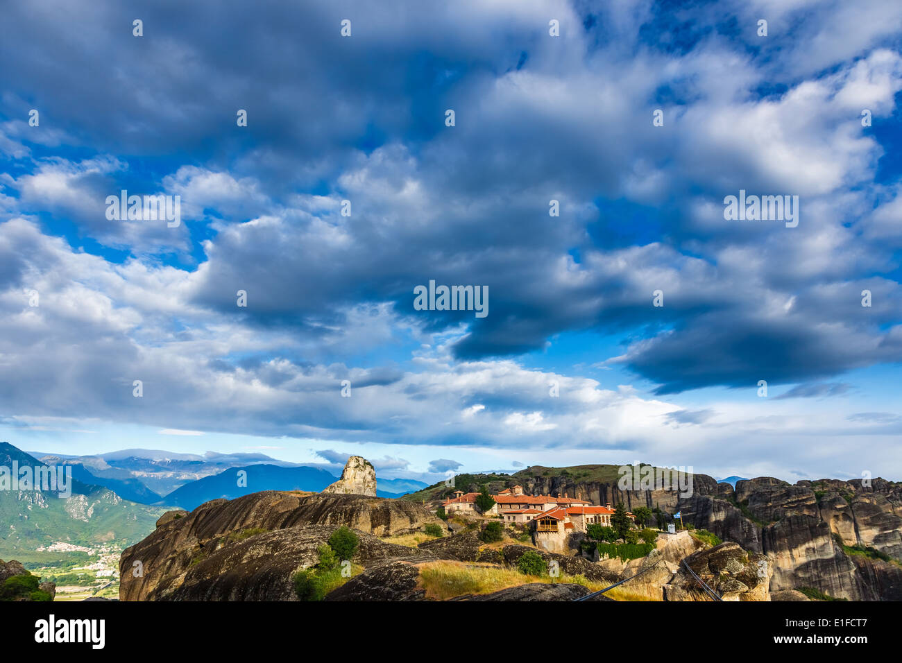Holy Trinity Monastery in Meteora rocks, meaning "suspended into air ...