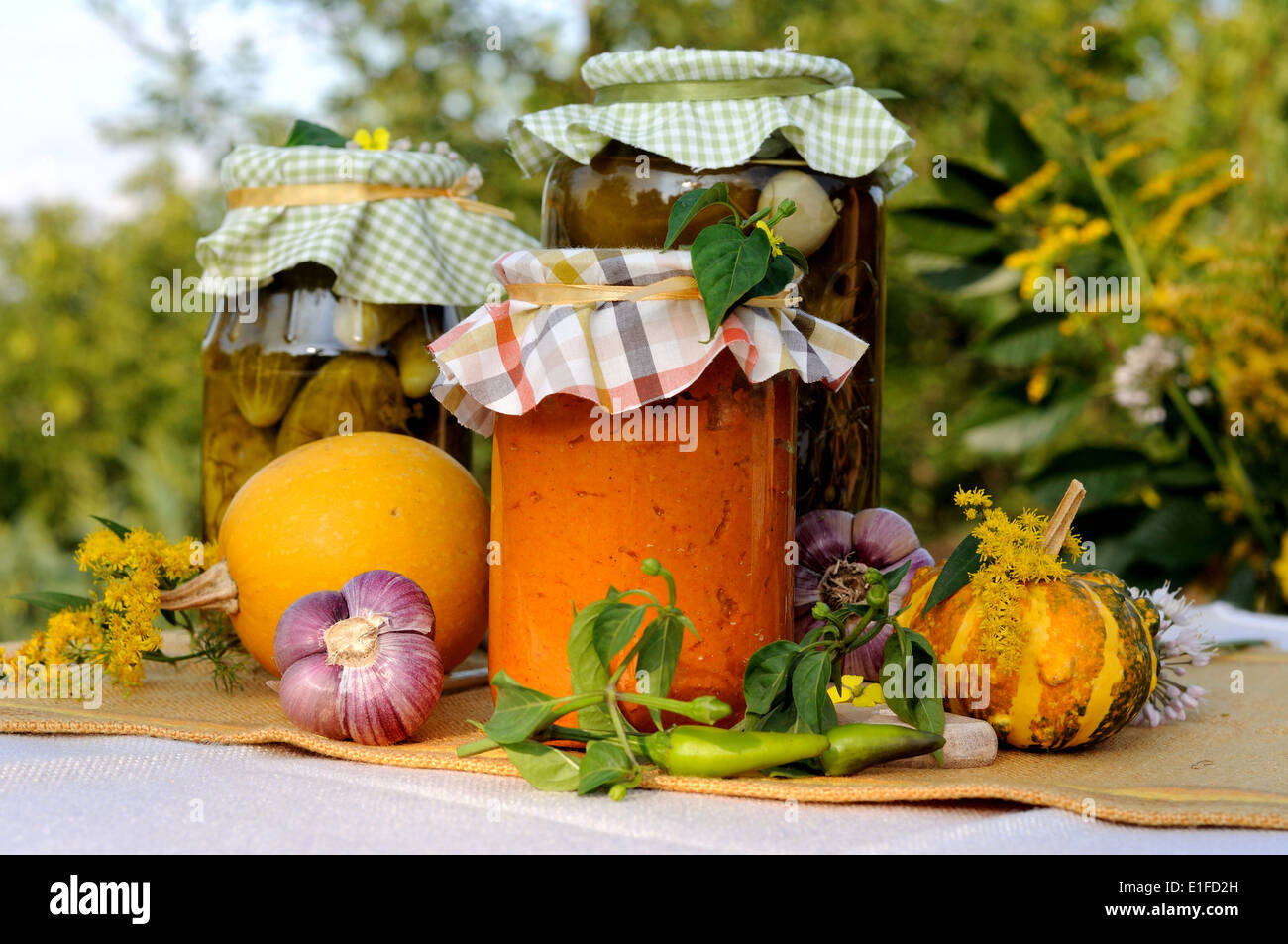 Assorted homemade preserves Stock Photo - Alamy