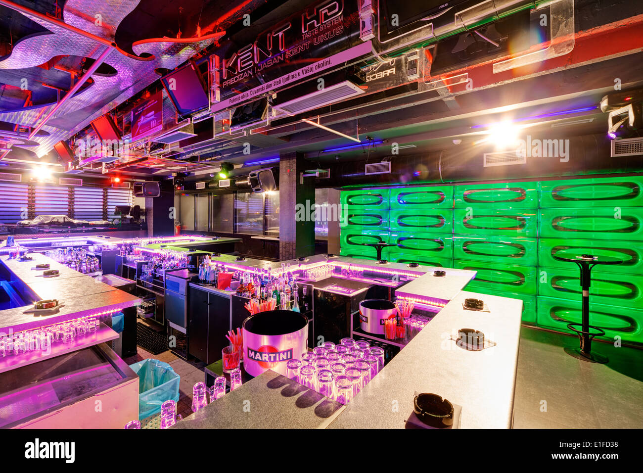 interior of night club with vivid colors Stock Photo - Alamy