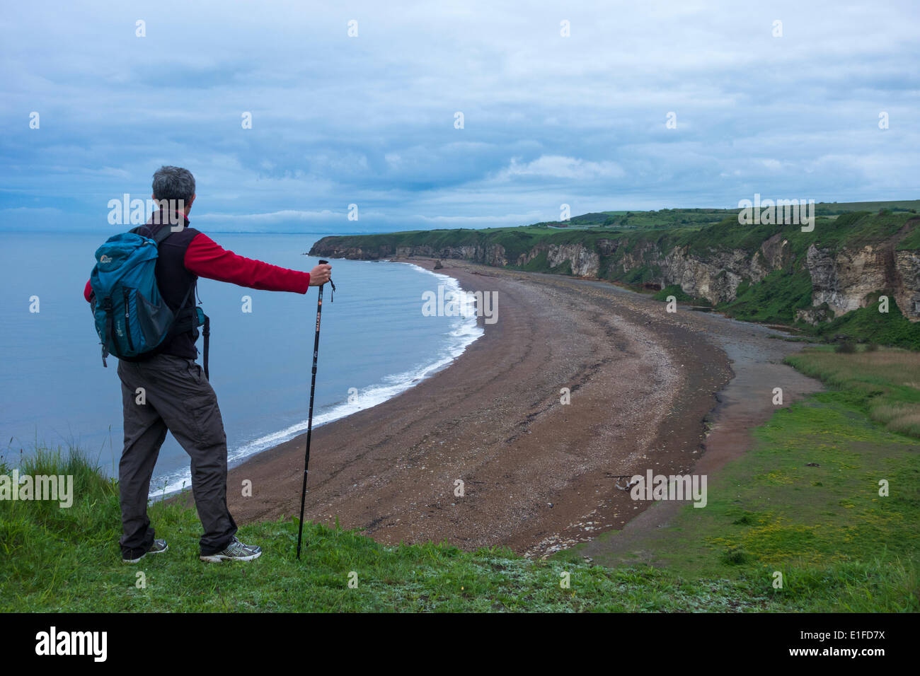 Seaham, County Durham, UK. 3rd June 2014. Walker on the Durham Heritage ...