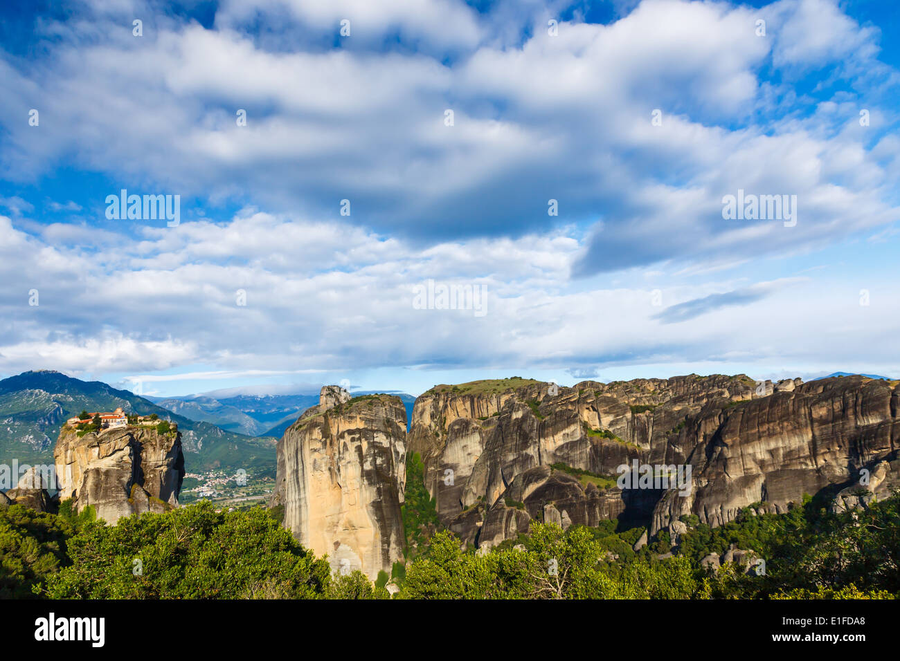Holy Trinity Monastery in Meteora rocks, meaning "suspended into air ...