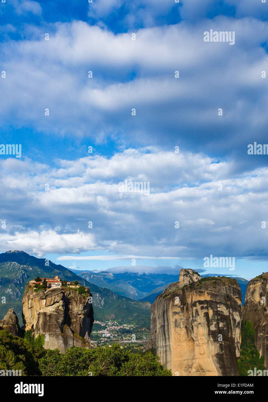 Holy Trinity Monastery in Meteora rocks, meaning "suspended into air ...