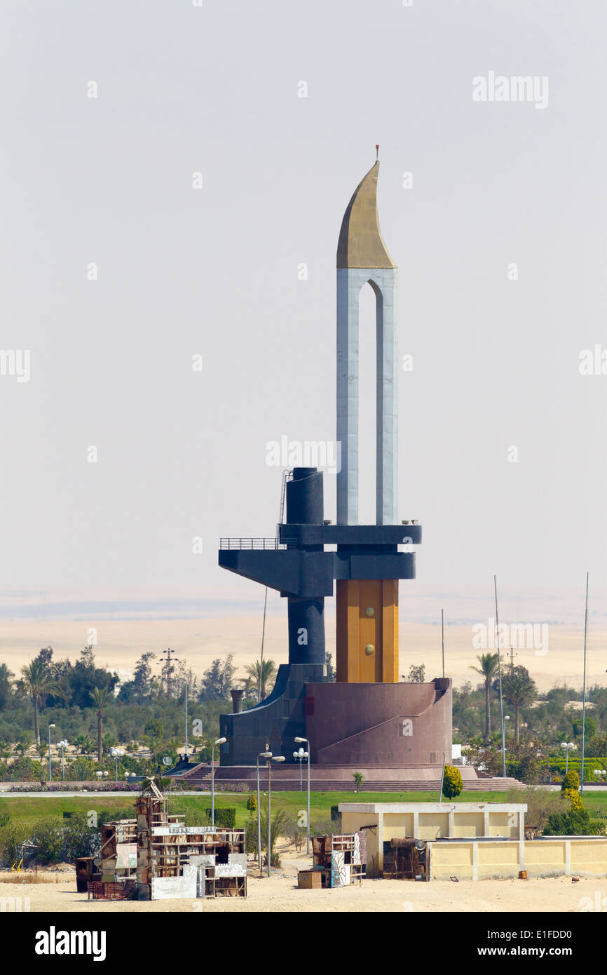 AK-47 muzzle and bayonet Monument Near Ismailia Suez Canal Egypt Stock ...