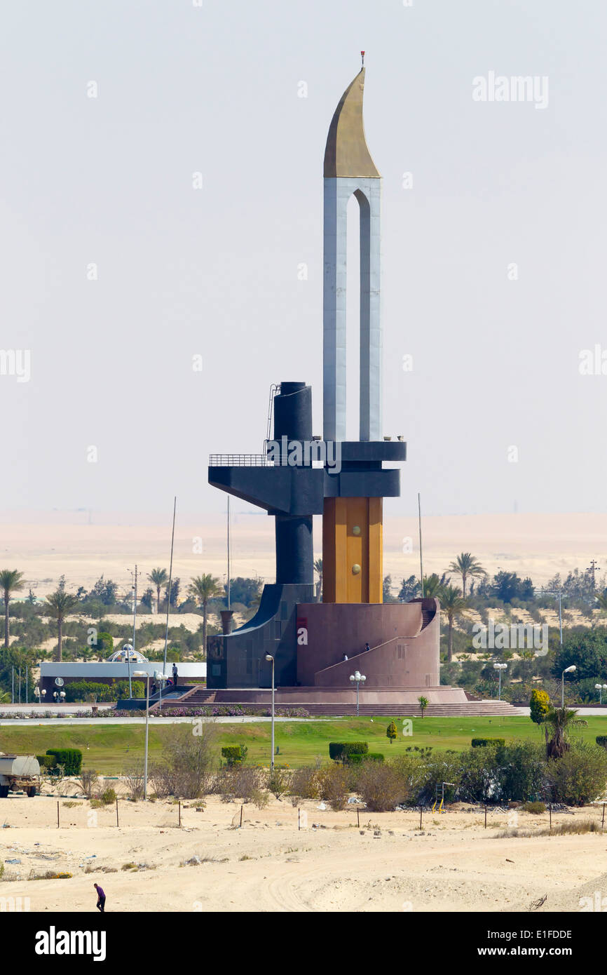 AK-47 muzzle and bayonet Monument Near Ismailia Suez Canal Egypt Stock ...