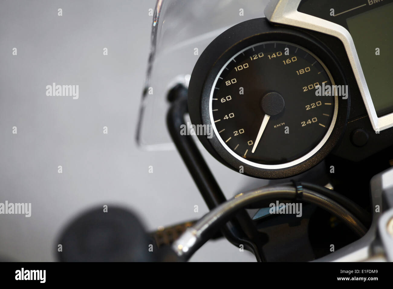 Detail of a speedometer of a motorcycle Stock Photo - Alamy