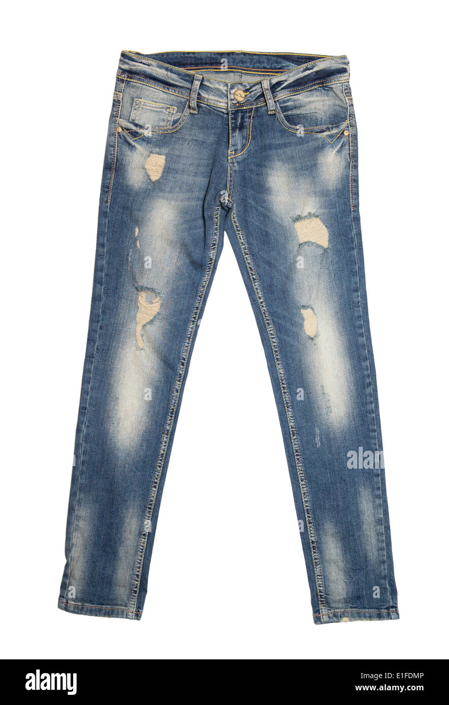 Jeans isolated on white background Stock Photo - Alamy