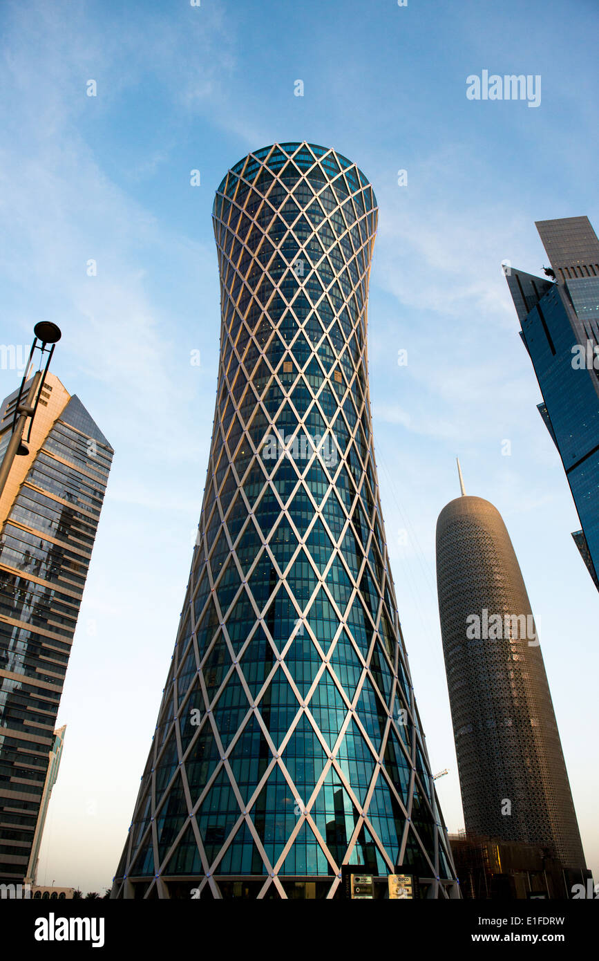 The beautiful Tornado tower in Doha, Qatar Stock Photo - Alamy