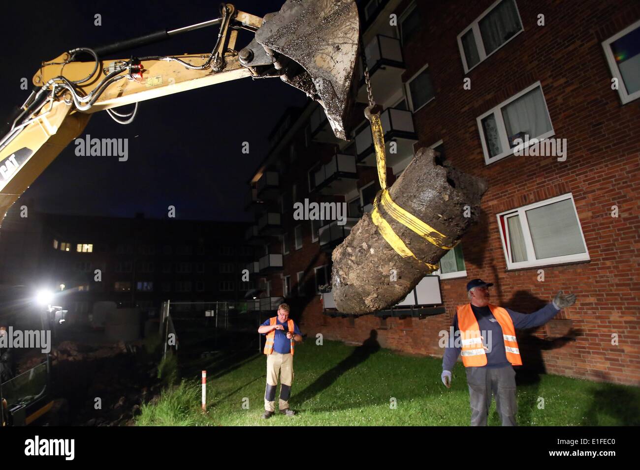 Hamburg, Germany. 02nd June, 2014. A defused 500 kg World War bomb is ...