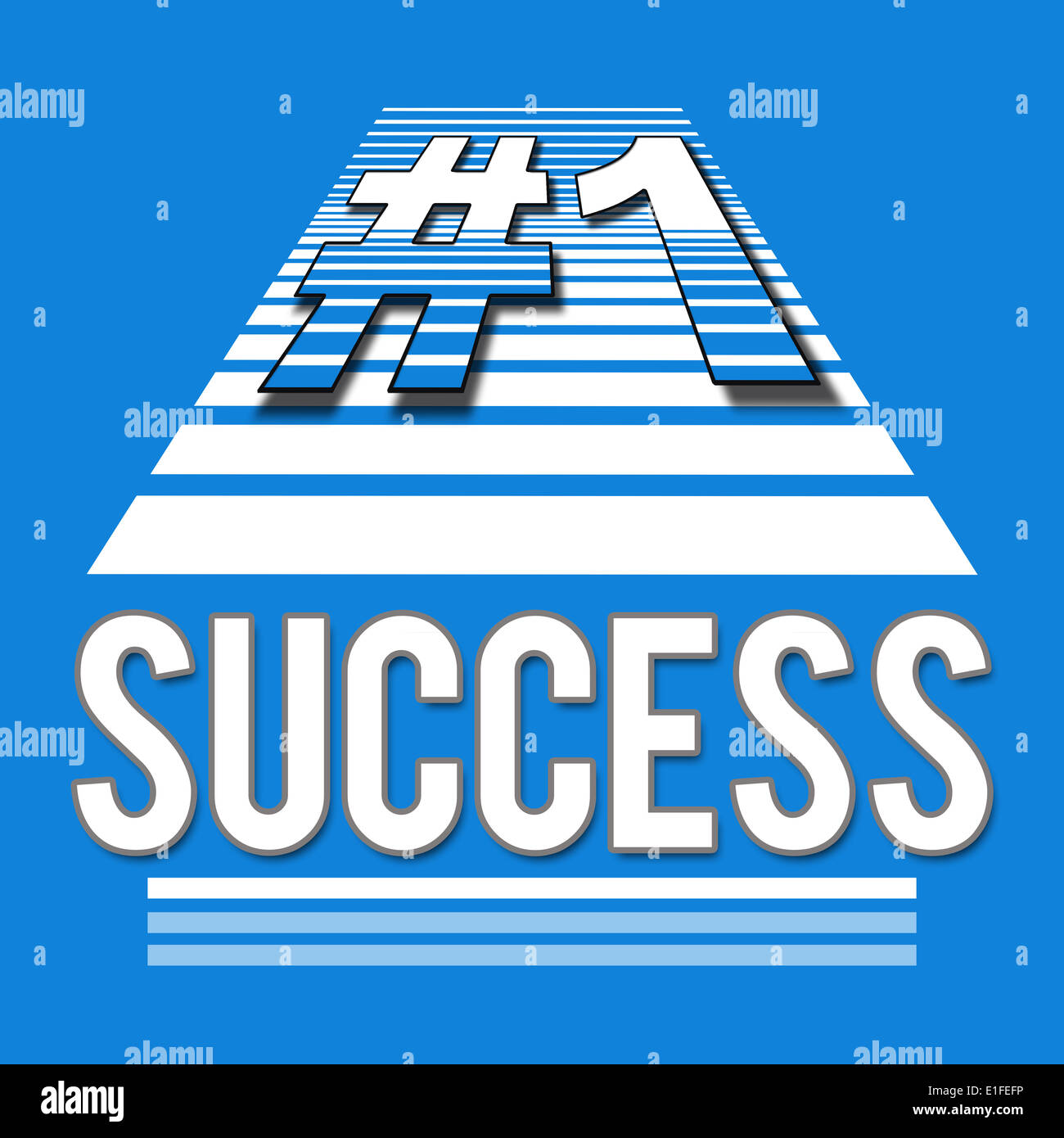 Success Blue Number 1 Square Stock Photo - Alamy