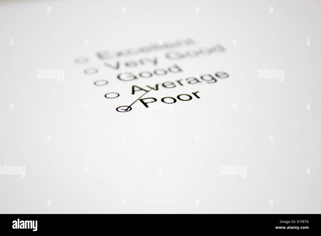 Customer satisfaction questionnaire hi-res stock photography and images ...