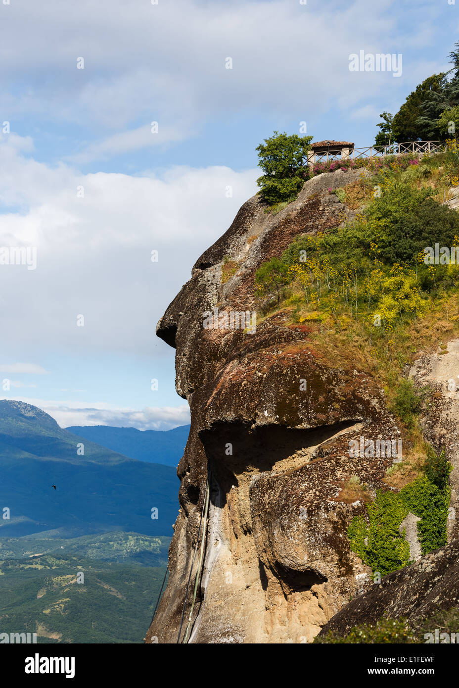 The Great Meteoro Monastery kiosk in Meteora, meaning "suspended into ...