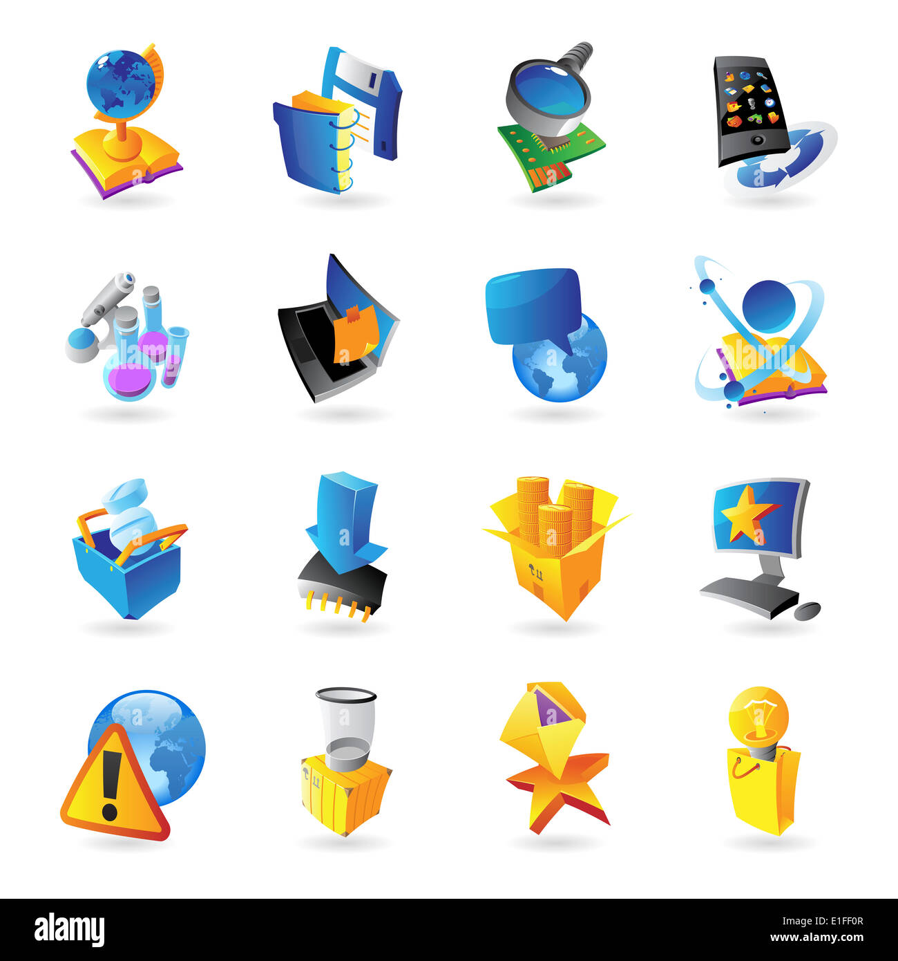 Icons for technology and computer interface Stock Photo - Alamy