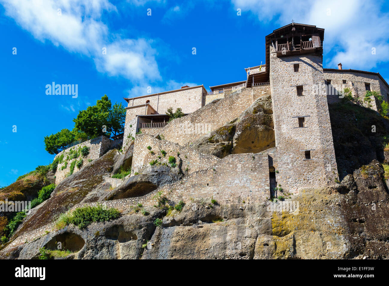 The Great Meteoro Monastery in Meteora rocks, meaning "suspended into ...