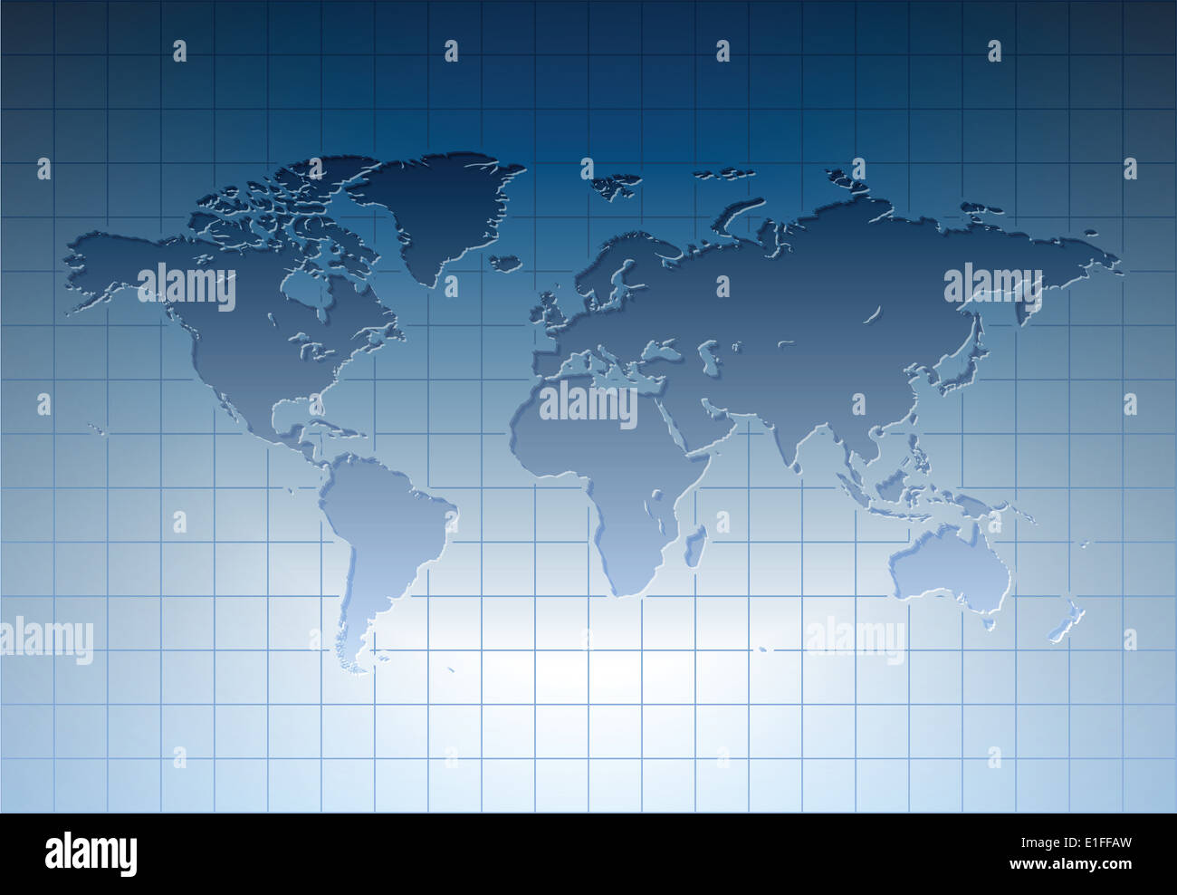 Blue world map Stock Photo - Alamy