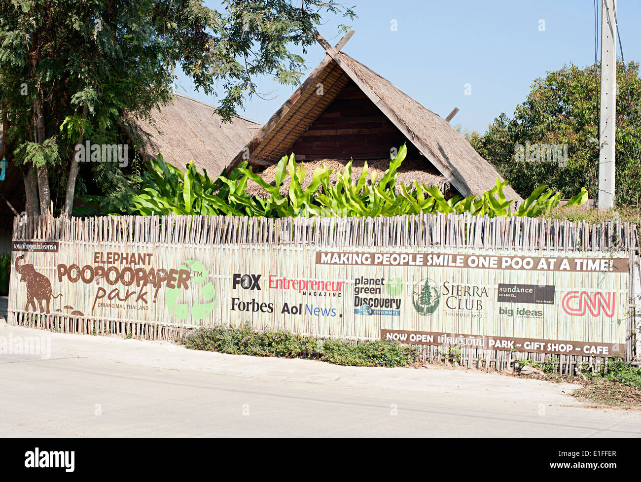 Elephant Poopoopaper making Park in Chiang Mai, Thailand Stock Photo ...