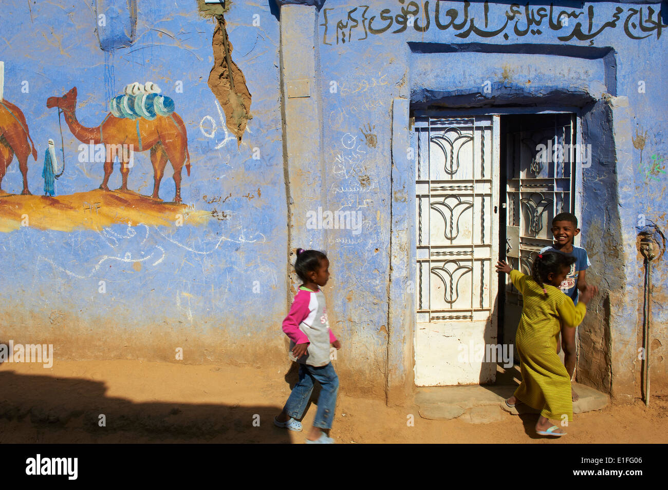 Egypt, Nile valley, Aswan, Nubian village around Aswan Stock Photo - Alamy
