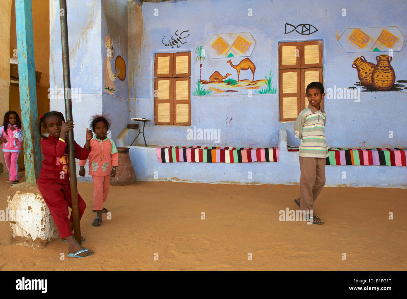 Egypt, Nile valley, Aswan, Nubian village around Aswan Stock Photo - Alamy