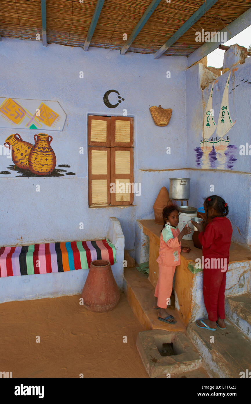 Egypt, Nile valley, Aswan, Nubian village around Aswan Stock Photo - Alamy