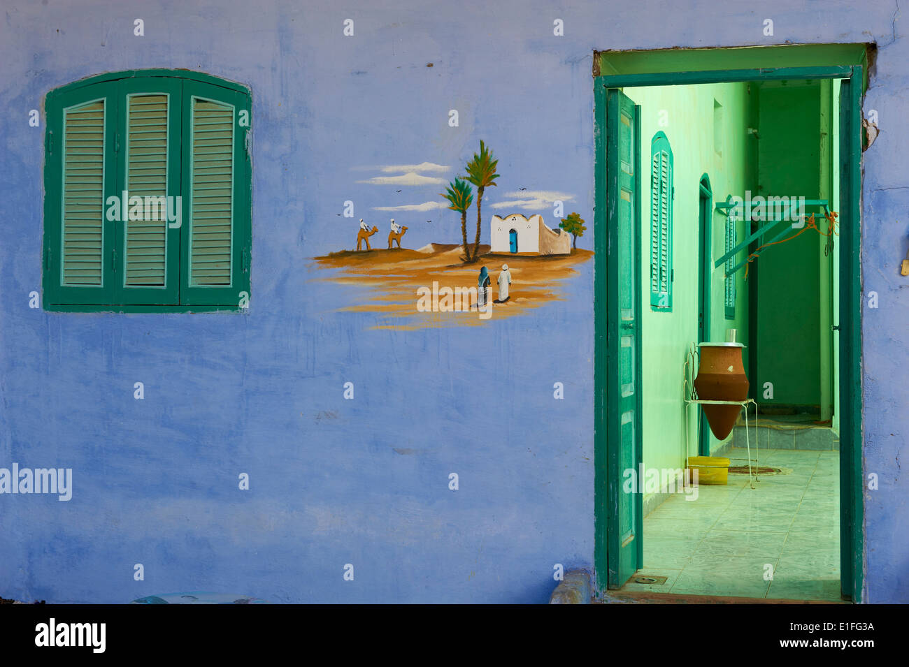 Egypt, Nile valley, Aswan, Nubian village around Aswan Stock Photo - Alamy