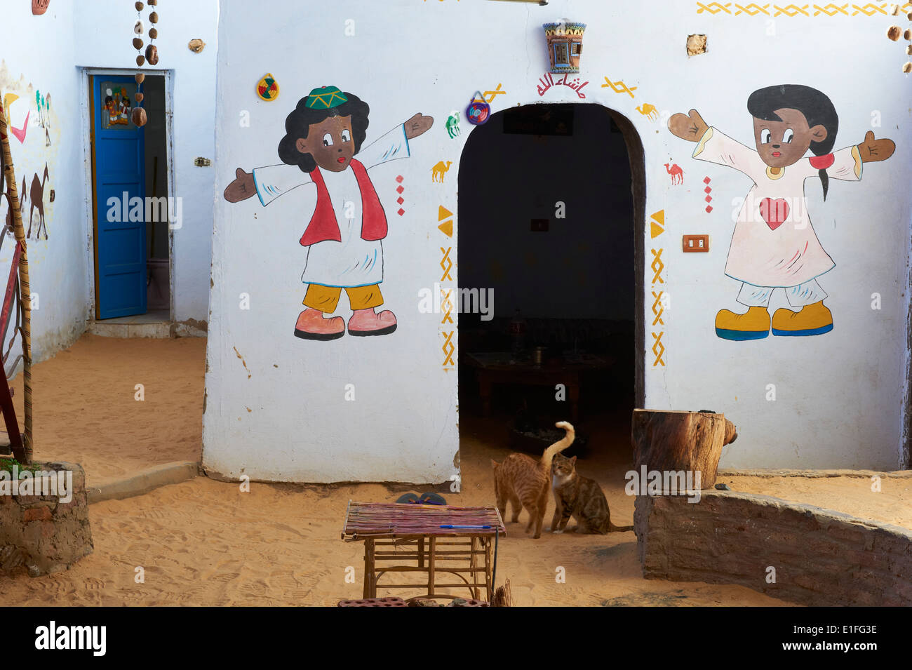 Egypt, Nile valley, Aswan, Nubian village around Aswan Stock Photo - Alamy