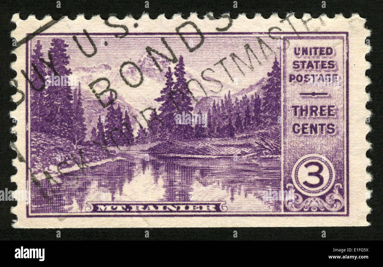 Retro usa stamp images hi-res stock photography and images - Alamy