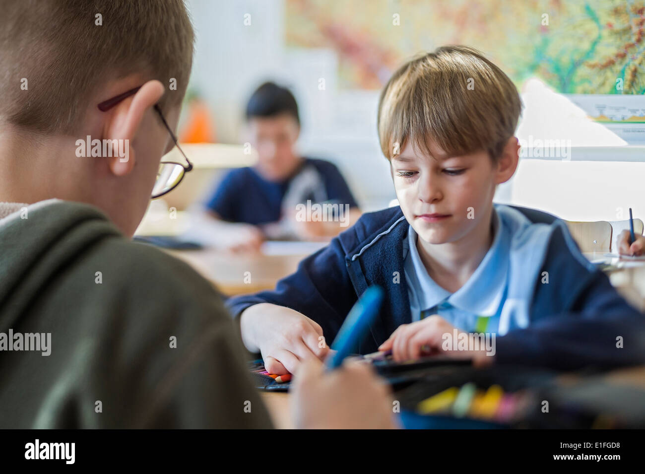 boy at school Stock Photo - Alamy