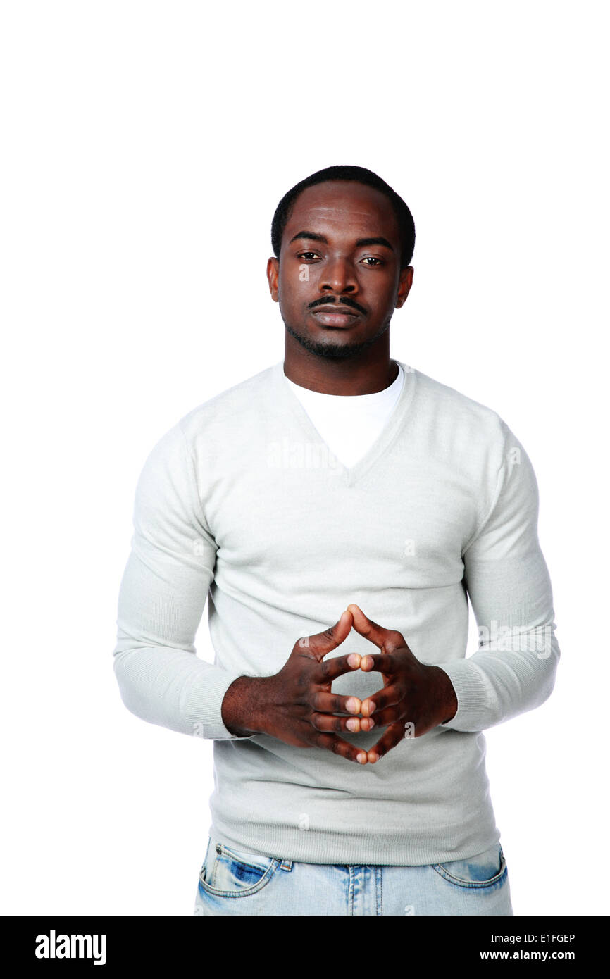 Thoughtful african man thinking hi-res stock photography and images - Alamy