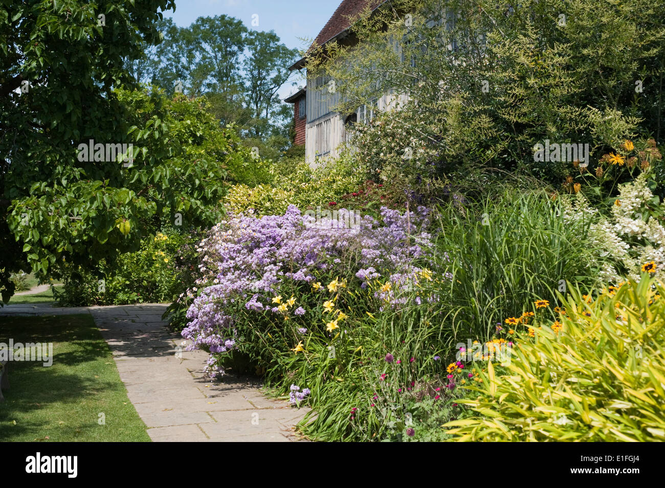 The Long Border in the gardens created by the gardener Christopher ...