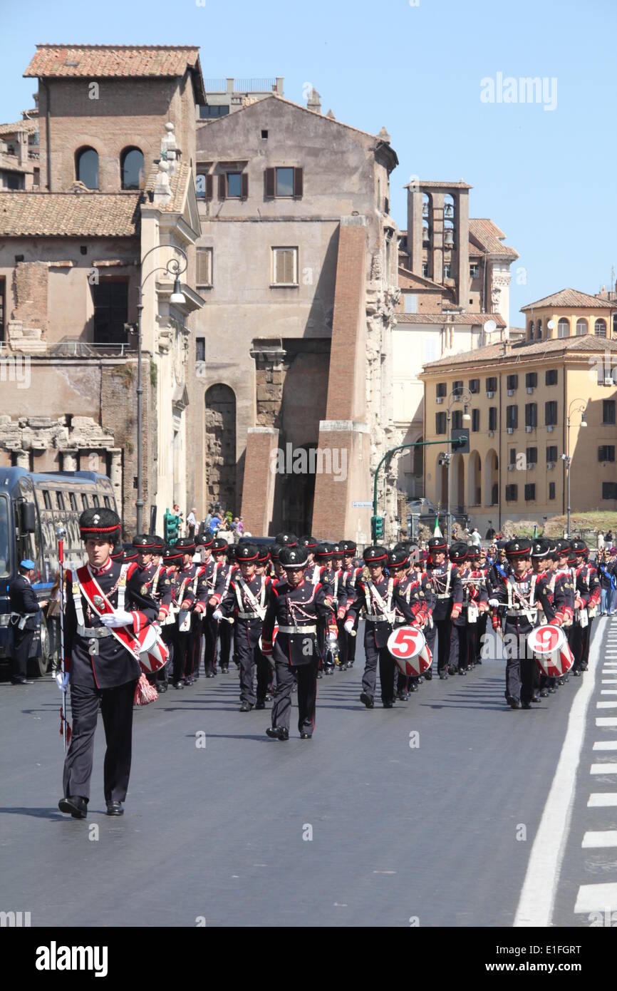Rome, Italy 2nd June 2014 Military personnel marching at the 2nd June ...