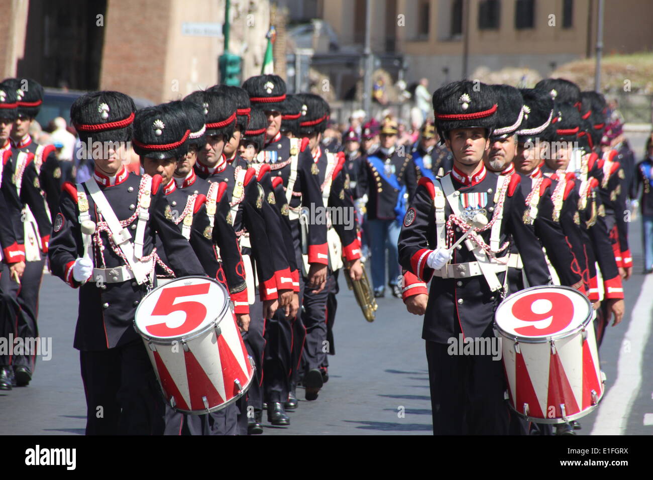Rome, Italy 2nd June 2014 Military personnel marching at the 2nd June ...