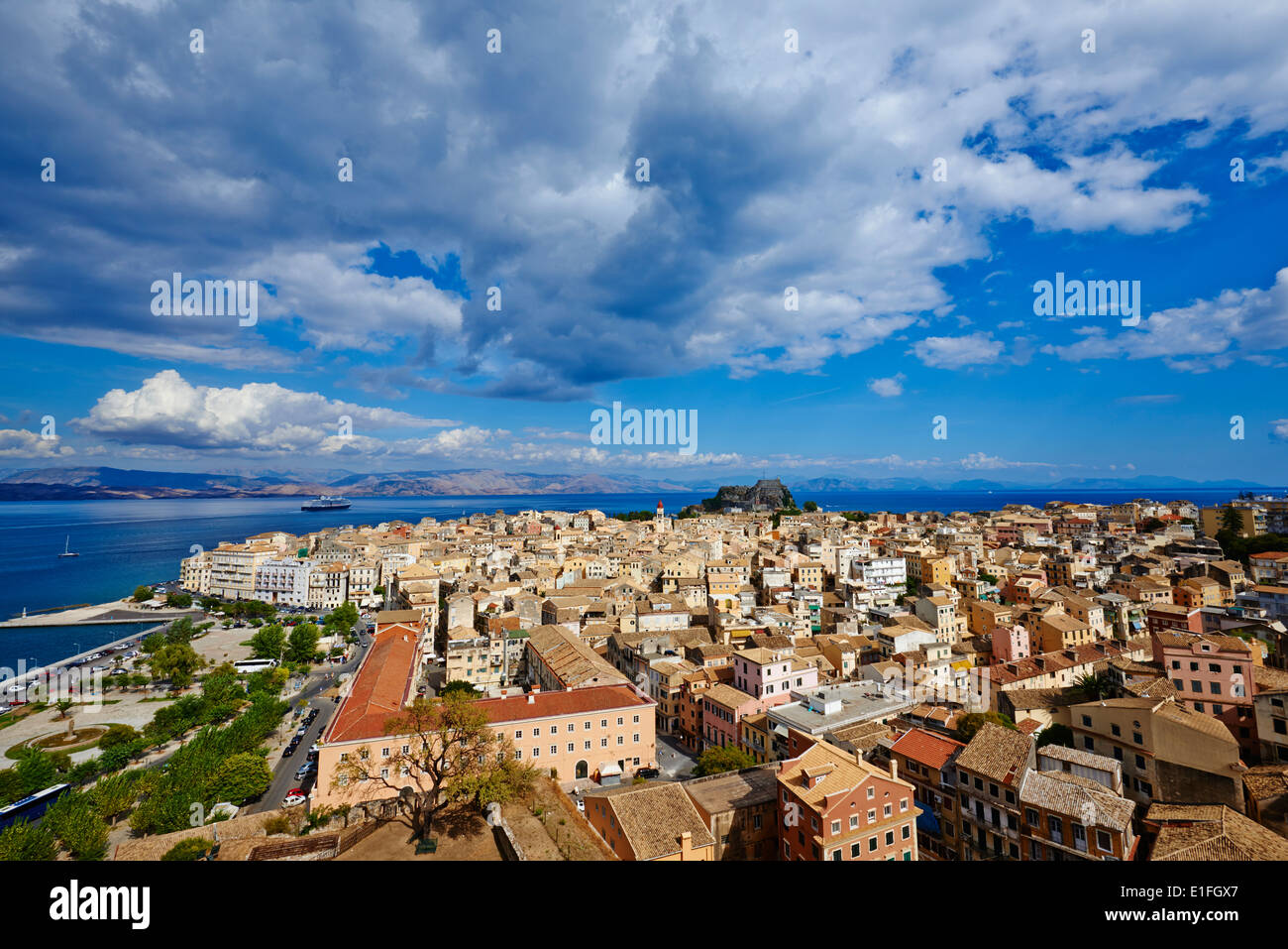 Greece, Ionian island, Corfu island, Kerkyra city, Unesco world ...